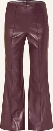 Marc Aurel Marc Aurel Bootcut-Hose In Lederoptik lila