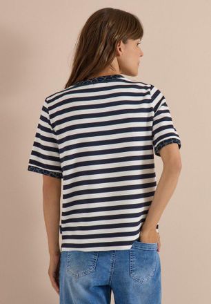 Cecil T-Shirt aus softem Materialmix