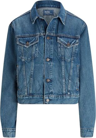Ralph Lauren Femme, Vestes, Bleu, Taille: 38 FR Denim Trucker Jacket