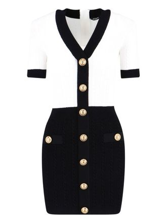 Balmain Mini Dress With Decorative Buttons