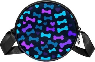 Generic Sac &agrave; bandouli&egrave;re rond rond pour femme, petit sac &agrave; bandouli&egrave;re color&eacute; avec fermeture &eacute;clair, bretelles r&eacute;glables, d&eacute;contract&eacute; pour femmes et filles
