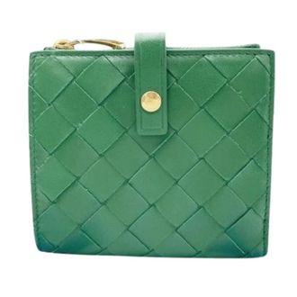 Bottega Veneta Portefeuille Pre-owned Intrecciato (bi-pli) - Femme - Pre-owned - Vert - Taille: ONE Size