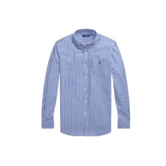 Ralph Lauren Bengal-Streifen Stretch Popeline Hemd - - Shirts - Herren - Blau - L