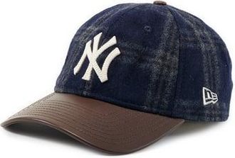 New Era Casquette logo en laine et cuir