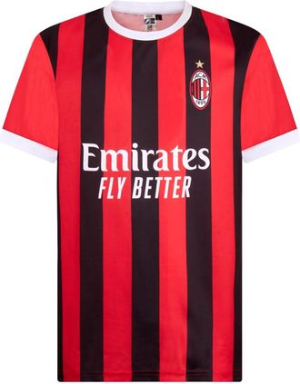 A.C. Milan AC Milan Unisex Maglia Home Replica Stadio, Stagione 2024/25 Offizielles Fu&szlig;ball-T-Shirt f&uuml;r Zuhause, rot/schwarz, XXL