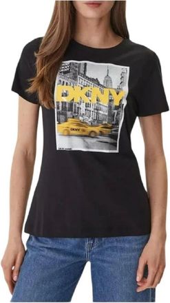 DKNY Dkny, Femme, Tops, Noir, Taille: 40 FR T-Shirt