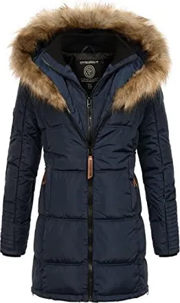 Geographical Norway Parka dhiver pour femme, veste en duvet avec capuche en fourrure Cora IMS Production S M L XL XXL, L