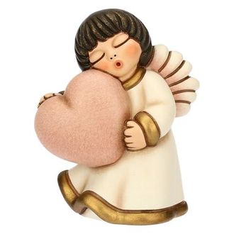 Thun Thun - Engel mit rosa Herz - Keramik - Kollektion Bonboniere - 5,8 x 4,8 x 7,4 cm