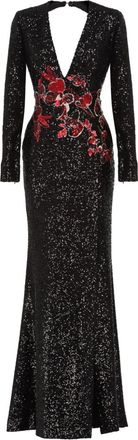 Elie Saab Abendkleid mit Pailletten - Schwarz