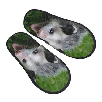 Generic Pantoufles Sifflement De LOpossum Cozy Hiver Pantoufles R&eacute;utilisables Chaussons DInt&eacute;rieur Pour Voyage Femmes Chambre M