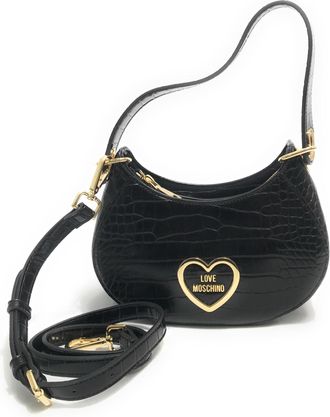Love Moschino Damen Schultertasche, Schwarz