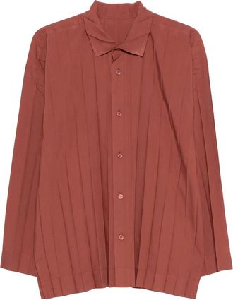 Issey Miyake Homme, Chemises, Brun, Taille: M Edge Shirt