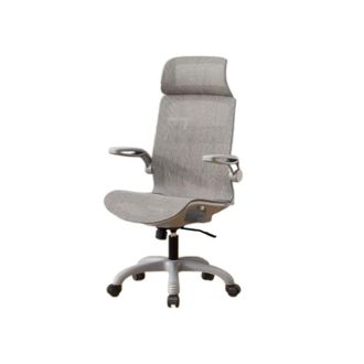 Generic Ergonomischer B&uuml;rostuhl, Drehbarer Netzstuhl, Mit Hochklappbaren Armlehnen Und Kopfst&uuml;tze, Geeignet for Das Schlafzimmer Im Home Office(Gray)