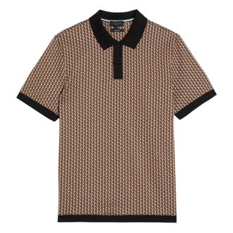 Ted Baker Waysub Regular Geo Brown Polohemd