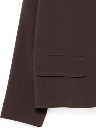 Alberto Biani Button-Front Wool Jacket - Brown