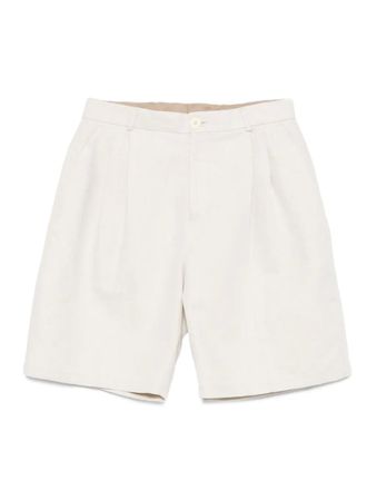 noyoco short en lin mélangé à design plissé - Tons neutres