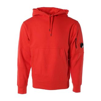 C.P. Company C.p. Company, Homme, Sweatshirts et sweats &agrave; capuche, Rouge, Taille: S Diagonal Raised Fleece Sweat &agrave; capuche