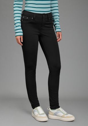 Laura Scott Jerseyhose LAURA SCOTT, Damen, Gr. 32 (XS), N-Gr, schwarz, Milano Rib, Obermaterial: 76% Polyester, 20% Viskose, 4% Elasthan, unifarben, schmal lang, 