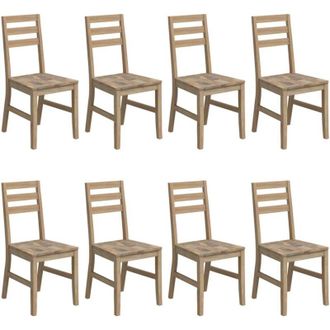 vidaXL Esszimmerstühle 8 Stk. Massivholz Akazie Vidaxl