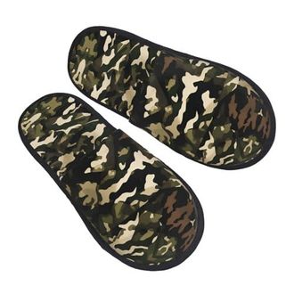 Generic Pantoufles Moelleuses Impression Camouflage Slippers Hiver L&eacute;g&egrave;res Chausson Pour Unisex Homme Int&eacute;rieur L