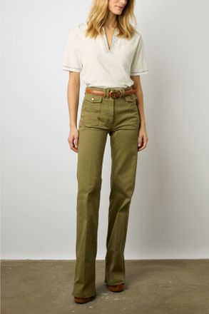 Gerard Darel T-shirt col tunisien en coton - MARINA - Ecru