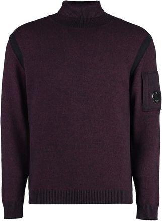 C.P. Company Rollkragenpullover mit &Auml;rmel-Patch - Violett