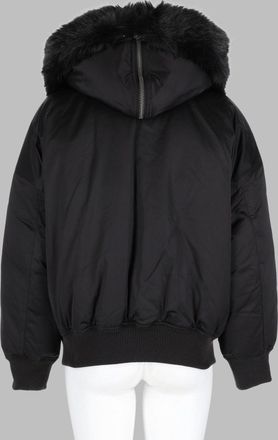 Michael Michael Kors Faux Fur-Trimmed Hooded Bomber Jacket - Black