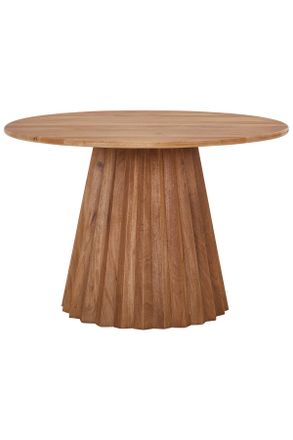 Livetastic Esstisch, Natur, Holz, Mangoholz, vollmassiv, rund, konisch, S&auml;ule, 115x76x115 cm, Esszimmer, Tische, Esstische