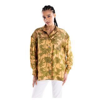 Brand Unique Shirt mit Palmenprint - - Blouses & Shirts - Damen - Mehrfarbig - L