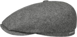 Stetson Casquette Dickvale Herringbone Homme - Made in The EU Gavroche avec Visiere, Visiere Automne-Hiver Automne Hiver - L (58-59 cm) Gris