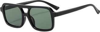 Generic Lunettes De Soleil Carr&eacute;es For Hommes Et Femmes, Id&eacute;ales For Les Voyages, D&eacute;placements Activit&eacute;s En Plein Air(Green)
