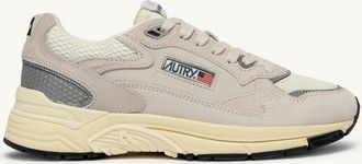 Autry BASKETS HYPERWAY EN MESH ET DAIM BLANC ET ARGENT