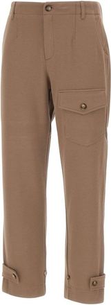 Elena Miro Femme, Pantalons, Brun, Taille: 48 FR Pantalon avec poche et brides en bas