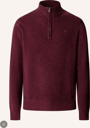 Hackett Pullover Lambswool Hzip rot