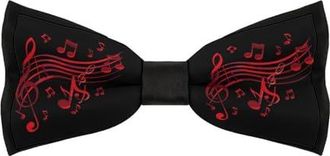 Ahdyr Noeud papillon réglable pour homme, motif notes de musique, pour smoking, adulte