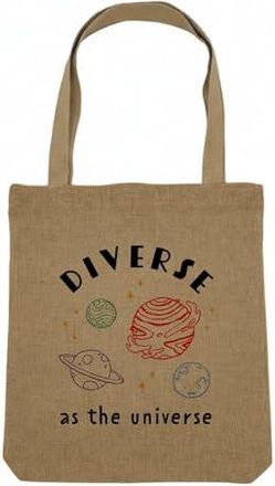 Fabulous Sac Shopping Tote Bag Aspect Lin - Diverse as the Universe LGBTQ+ Gay Lesbien - Sac de Courses Toile Epaisse 360g Beige Naturel Cabas Port&eacute; Epaule Sol