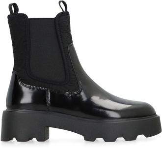 Tory Burch Womens Leather Chelsea Boots Black Calf