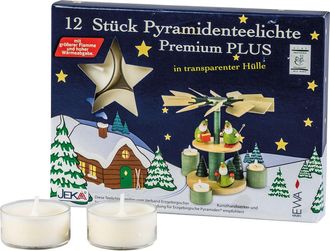 Saico Premium Pyramiden-Teelichte, wei&szlig;, durchsichtig, gro&szlig;