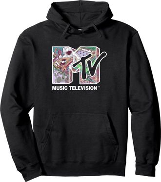 Giesswein Music Television Collage Fill Logo Pullover Hoodie