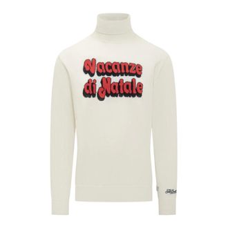 MC2 Saint Barth Homme, Pulls, Blanc, Taille: M Vacanze di Natale Turtleneck