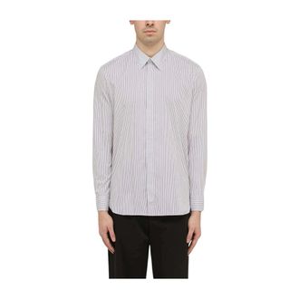 Pantaloni Torino Viskose Hemd mit Streifen - - Shirts - Herren - Wei&szlig; - XL