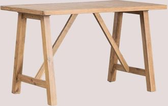 Sklum Sklum - Rechteckiger Gartentisch 160x90 cm aus Akazienholz Dubai Rustikales Akazienbraun
