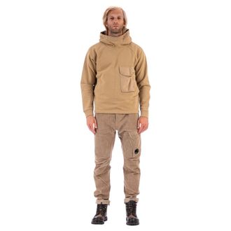 Ten c Homme, Sweatshirts et sweats &agrave; capuche, Beige, Taille: S Sweat &agrave; capuche en coton avec poche OJJ