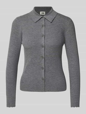 Drykorn Cardigan aus Lanawolle mit Polokragen Modell ARHANYA