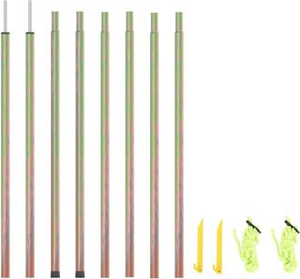 tidyard Sonnensegel Stangen 2 STK. Sonnenschutz für Terrasse, Garten, Balkon, Camping, 250 cm Verzinkter Stahl