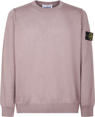 Stone Island Homme, Pulls, Violet, Taille: M Crew Neck Sweater