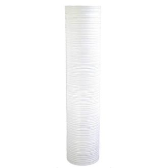 Leewadee Große Deko Bodenvase Für Dekozweige, Hohe Standvase Für Pampasgras, Design Holzvase, 85 cm, Weiß