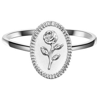 Glanzst&uuml;cke M&uuml;nchen Ring - Sterling Silber Ring Blume - Gr. 48 - in Silber - f&uuml;r Damen