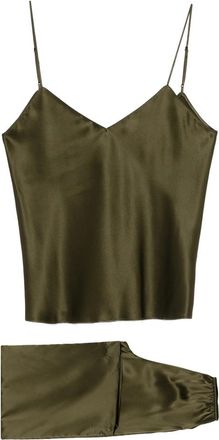 Olivia Von Halle Bliss Spaghetti-strap pyjama (set Of Two)