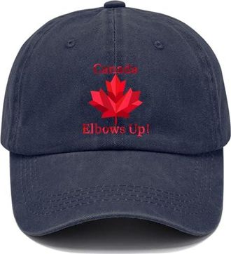 Generic Elbows Up Canada Casquette de baseball, Elbows Up Hat, Canada Casquette unisexe, noir foncé, 53